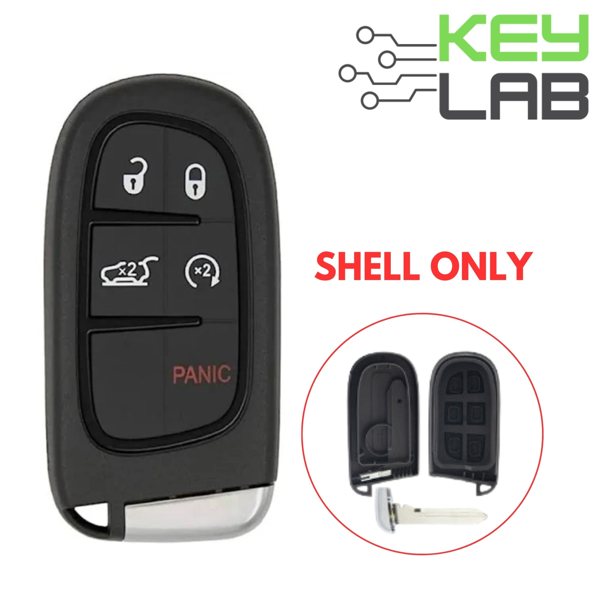 Jeep 2014-2023 Smart Key 5B SHELL for GQ4-54T - Royal Key Supply