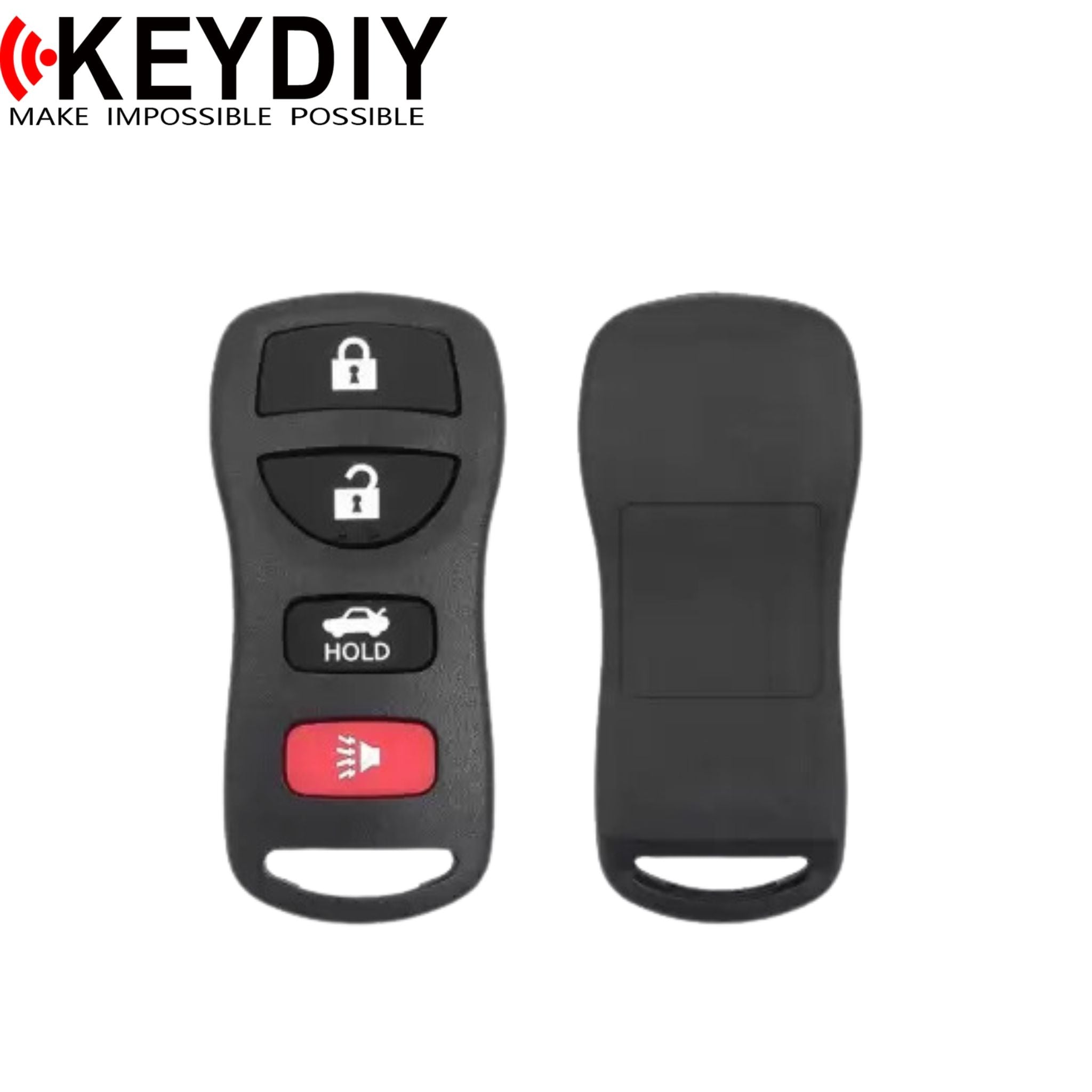 KEYDIY - Nissan Style Universal Keyless Entry Remote 4-Button Black ...